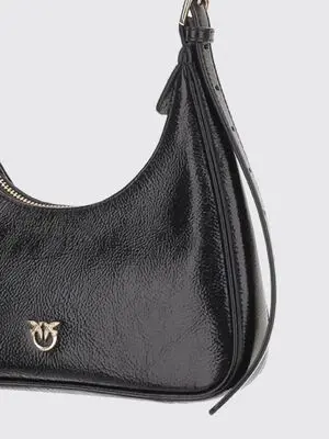 Pinko Miss Mini Small Shiny Leather Hobo Shoulder Bag