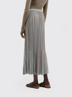MARGHERITA MACCAPANI Pleated Viscose Blend Midi Skirt
