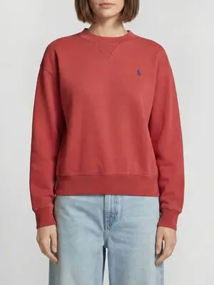 Polo Ralph Lauren Embroidered Logo Crewneck Sweatshirt - Red