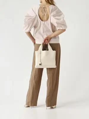 MEIMEIJ Linen Blend Wide Leg Trousers