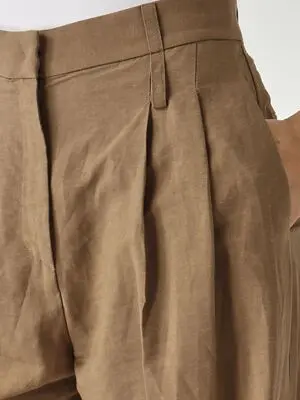 MEIMEIJ Linen Blend Wide Leg Trousers