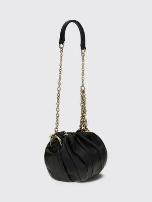 Chloé Plissé Draped Leather Bag - Black