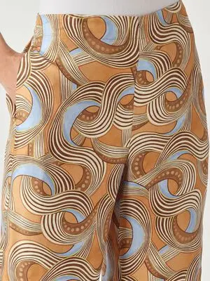 Malìparmi Printed Silk Trousers - Multicolor