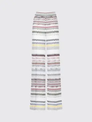 Missoni Cotton Blend Trousers With Zig-zag Pattern