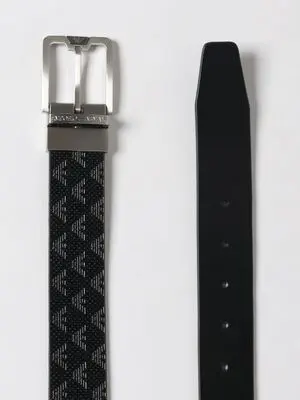 Emporio Armani Reversible Leather Belt With Logo Buckle