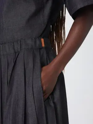 JIL SANDER Denim Midi Skirt