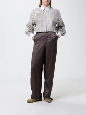 Brunello Cucinelli Striped Cotton Shirt With Sequins