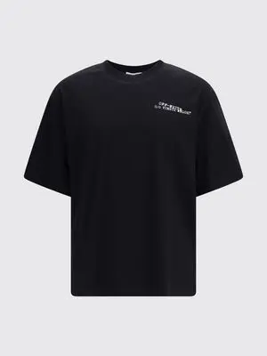 Off-White Cotton T-shirt With Arrow Logo - Black