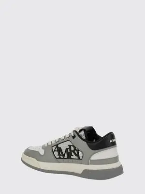 Amiri Classic Smooth Leather Sneakers With Rubber Logo And Perforated Toe