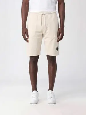 C.P. COMPANY Cotton Cargo Shorts With Drawstring - Ice