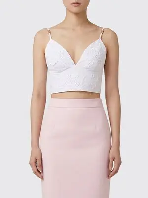 Liu Jo Cropped Cotton Poplin Top - White