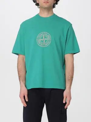 Stone Island Cotton T-shirt With Logo - Green