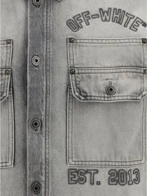 Off-White Casual Cotton Denim Shirt
