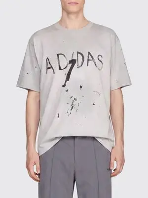 ADIDAS ORIGINALS Cotton T-shirt With A Contrasting Logo And Dropped Shoulders - Grey