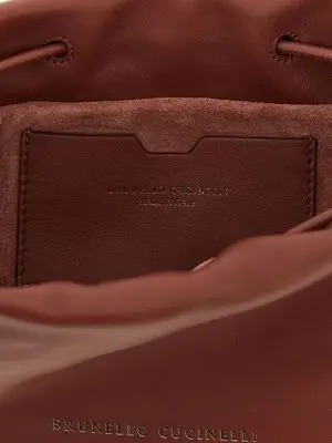 Brunello Cucinelli Mellow Leather Bucket Bag - Brown