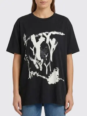 Yohji Yamamoto Oversized Printed Cotton T-shirts - Black