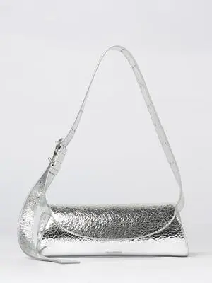 JIL SANDER Cannolo Bag In Crackled Laminated Leather - Black