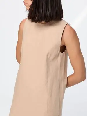 SEMICOUTURE Sleeveless Dress - Beige