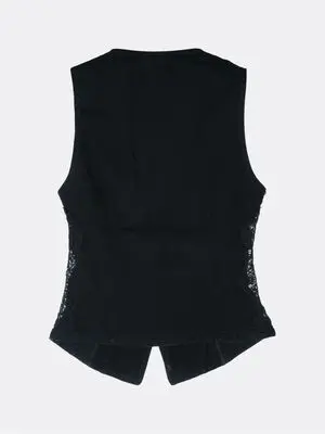 Pinko Cotton And Lace Vest