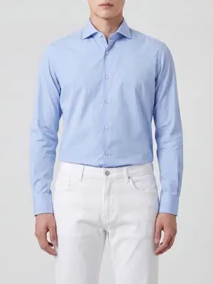 TINTORIA MATTEI 954 Classic Twill Shirt - Blue 1