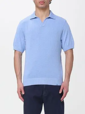 Paul & Shark Cotton Knit Polo Shirt - Gnawed Blue