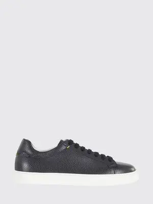 DOUCAL'S Hammered Leather Sneakers - Blue