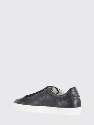 DOUCAL'S Hammered Leather Sneakers - Blue