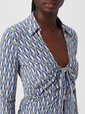 Malìparmi Printed Shirt With Front Tie Detail
