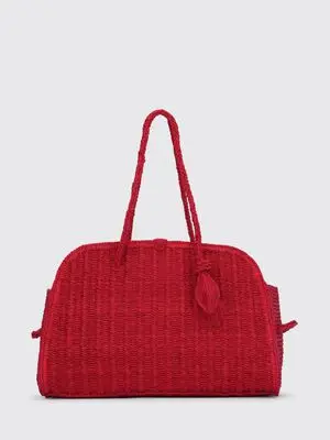 Jacquemus Le Turismo Woven Raffia Bag - Red