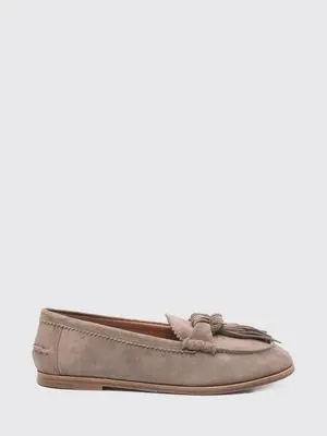 AQUAZZURA Freddie Suede Loafers With Tassel - Grey