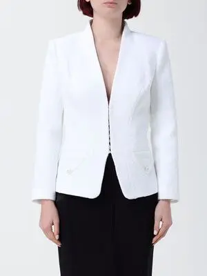 Elisabetta Franchi Bouclé Tweed Blazer - Ivory