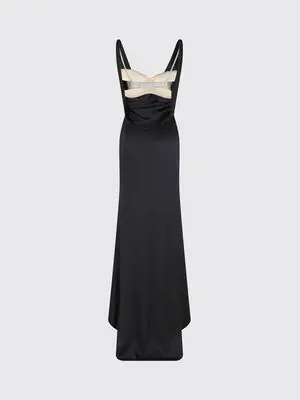 Giuseppe Di Morabito Satin Midi Dress With Rhinestone Embellishments