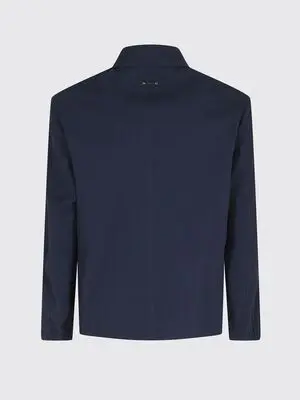PAOLO PECORA Cotton Seersucker Shirt Jacket - Blue