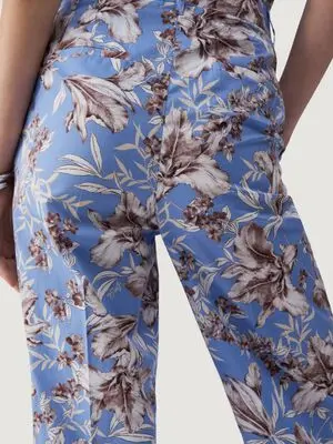 Liu Jo Printed Cotton Poplin Palazzo Pants