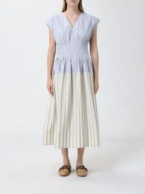 Paul Smith Striped Cotton Blend Midi Dress - Multicolor