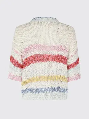 ROBERTO COLLINA Striped Cotton Blend Sweater