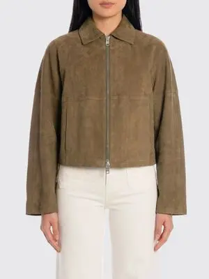 Filippa K Suede Leather Jacket - Green