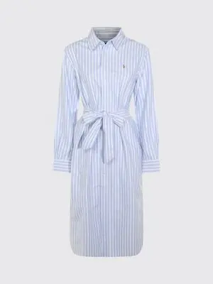 Polo Ralph Lauren Striped Cotton Button-up Midi Shirt Dress