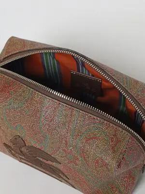Etro Paisley Print Cosmetic Case With Pegasus Motif - Multicolor