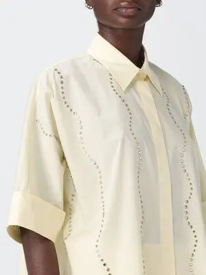 Liu Jo Embellished Cotton Shirt - Yellow