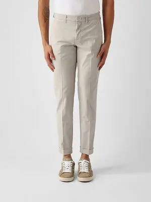 FAY Slim Fit Stretch Cotton Trousers - Grey