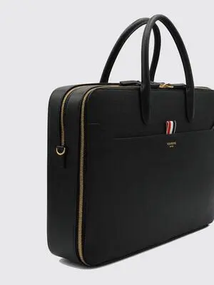 Thom Browne Work Bag In Grained Leather