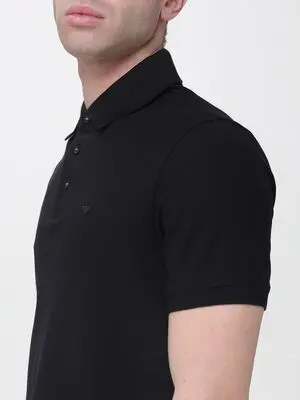 Emporio Armani Cotton Polo Shirt - Black