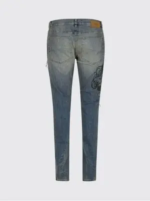 Amiri Distressed Denim Slim Fit Jeans - Grey