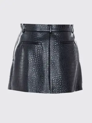Sportmax Crocodile Print Faux Leather Mini Skirt