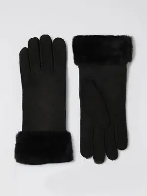 EMU AUSTRALIA Gloves With Fur Trim - Black