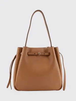 Tory Burch Romy Grained Leather Bucket Bag - Brown