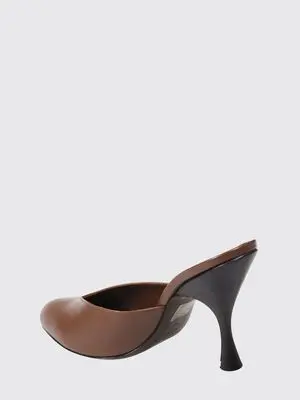 HERBERT LEVINE Leather Mules - Brown