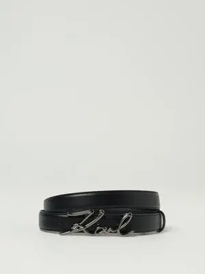 Karl Lagerfeld Logo Belt - Silver