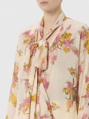 Blumarine Floral Print Viscose Blouse